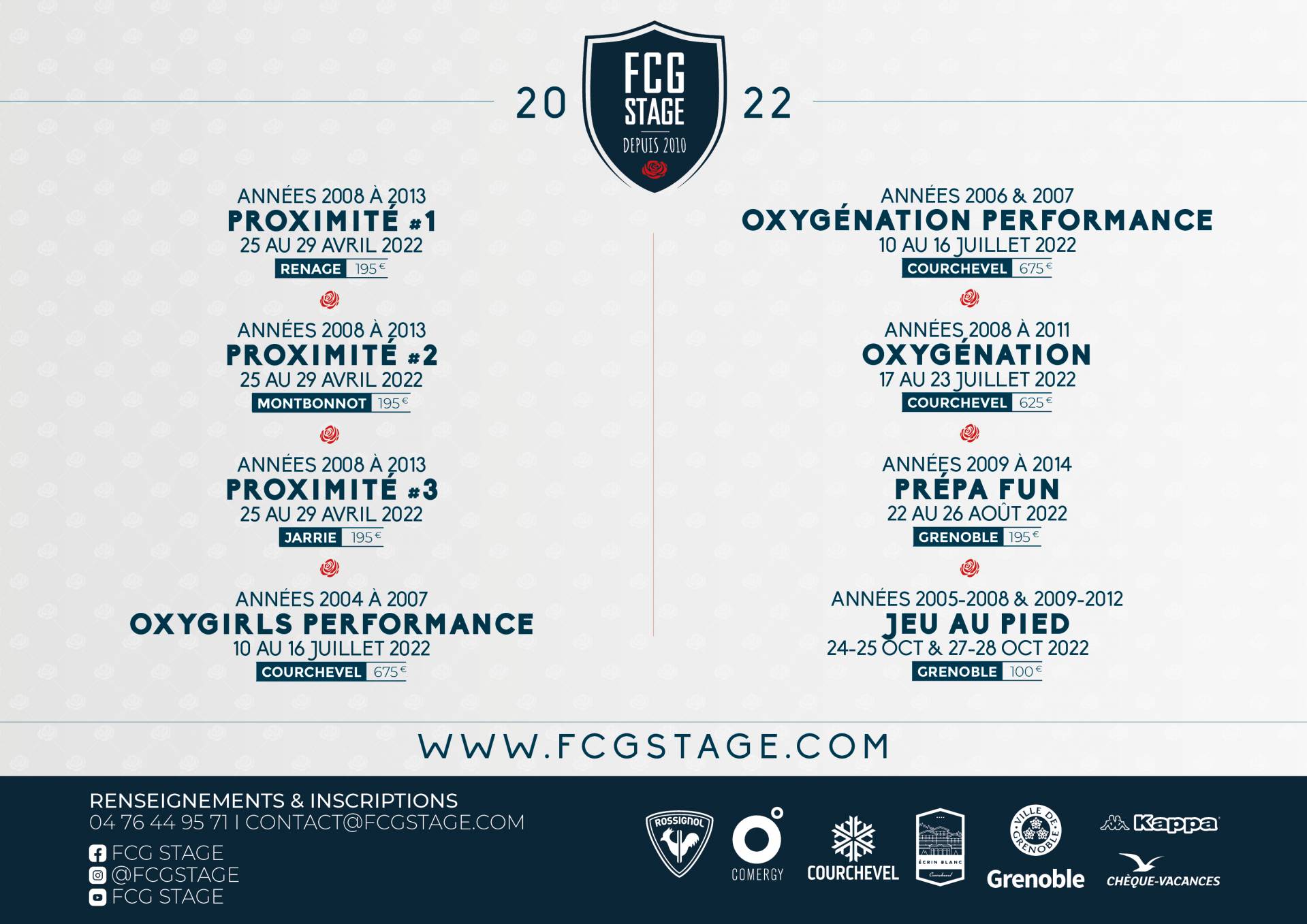 FCG - FC Grenoble Rugby - Stages FCG